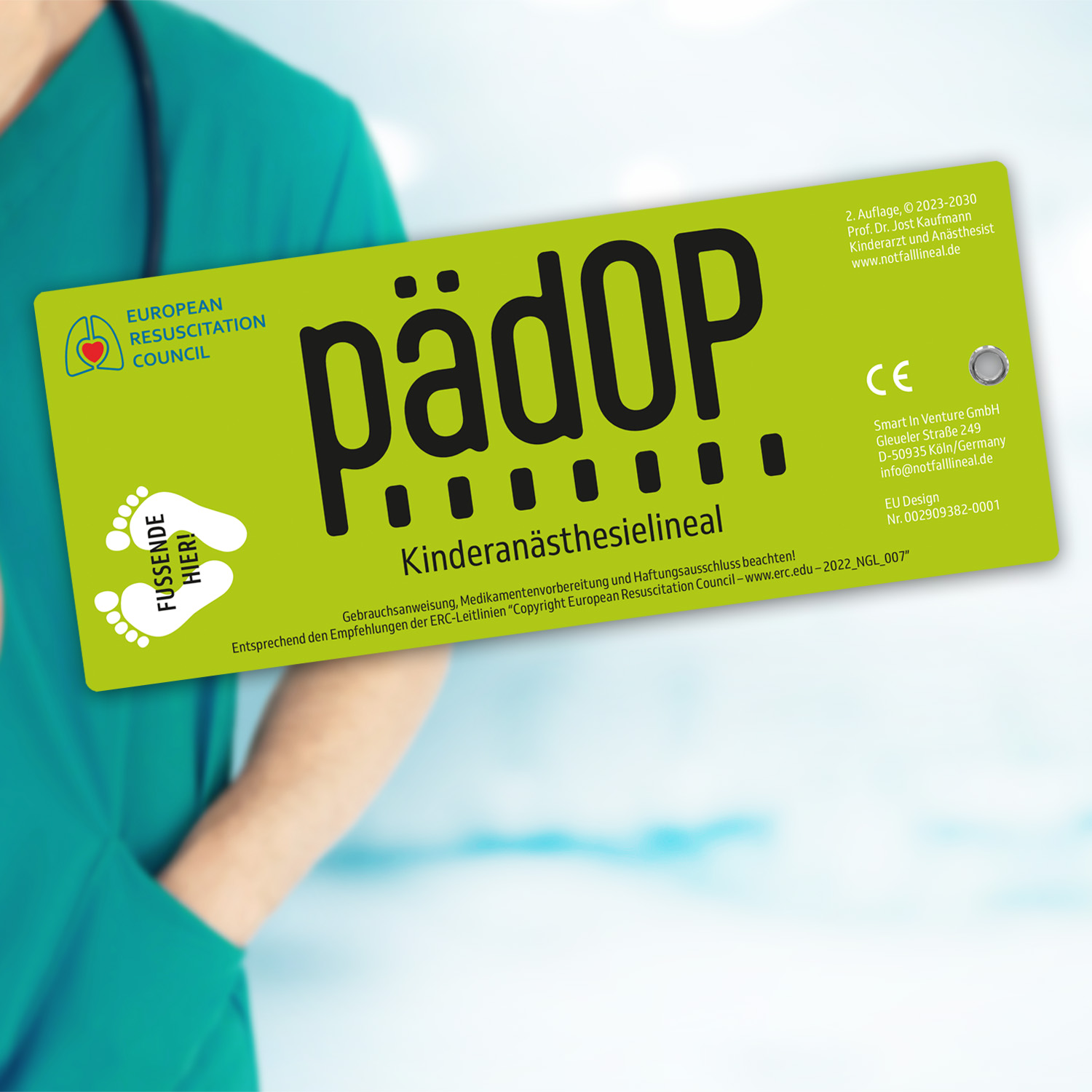 Pädiatrisches OP-Lineal V2 deutsch – PädNFL – Kinder Notfall Lineal